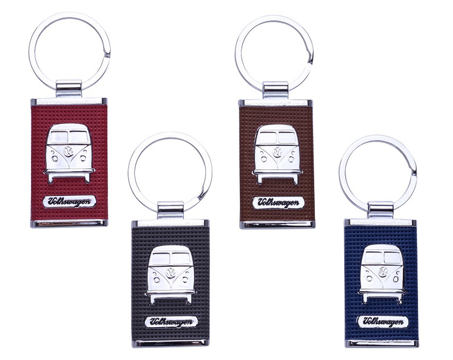 Volkswagen Campervan Mr Bubblehead Metal Round Key Ring - Great VW Key Ring