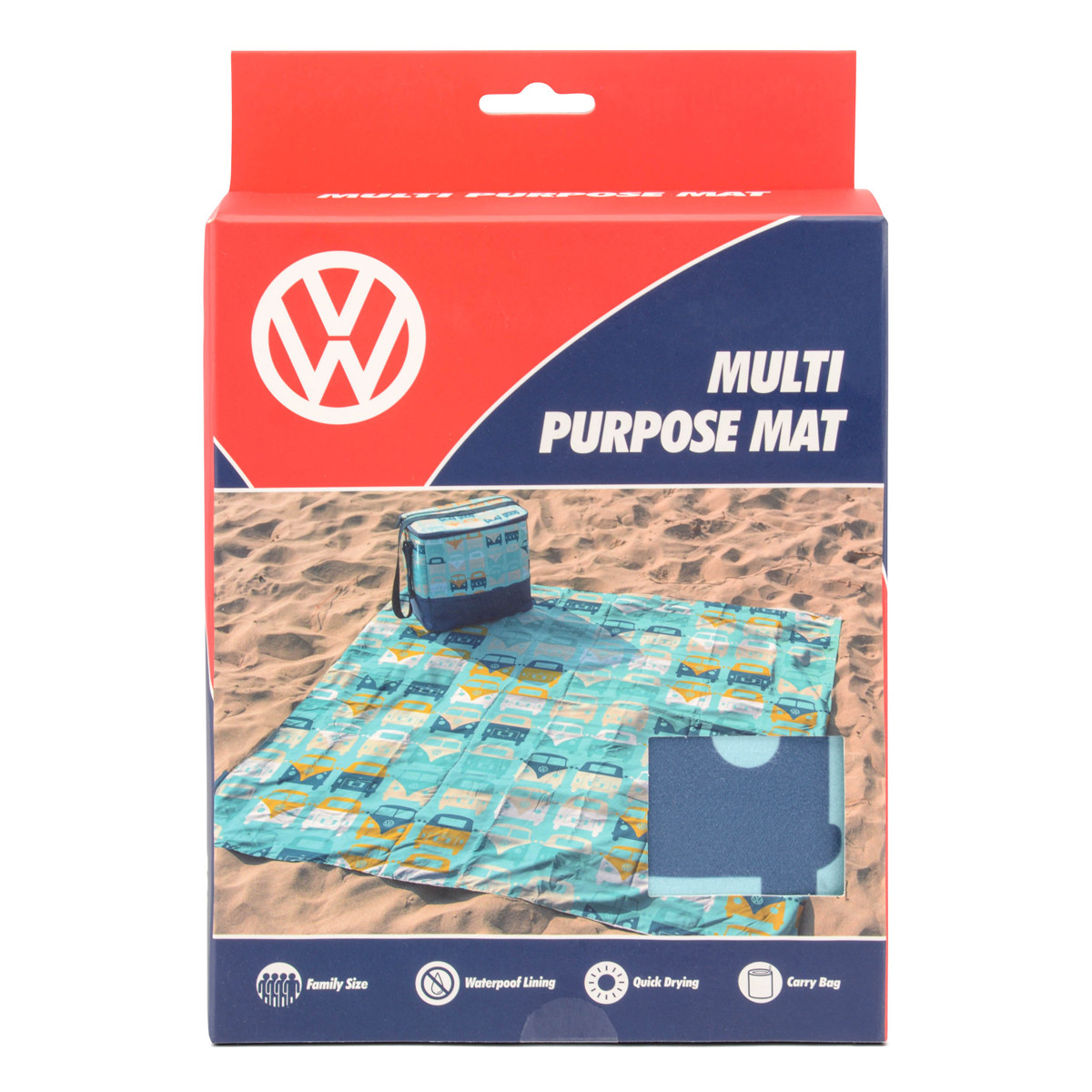 Volkswagen Campervan Multi Purpose Picnic Mat - Lunch in Retro VW Style