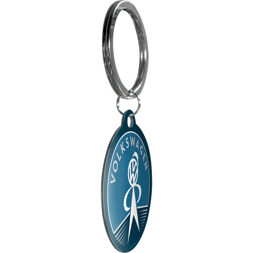 Volkswagen Campervan Mr Bubblehead Metal Round Key Ring - Great VW Key Ring