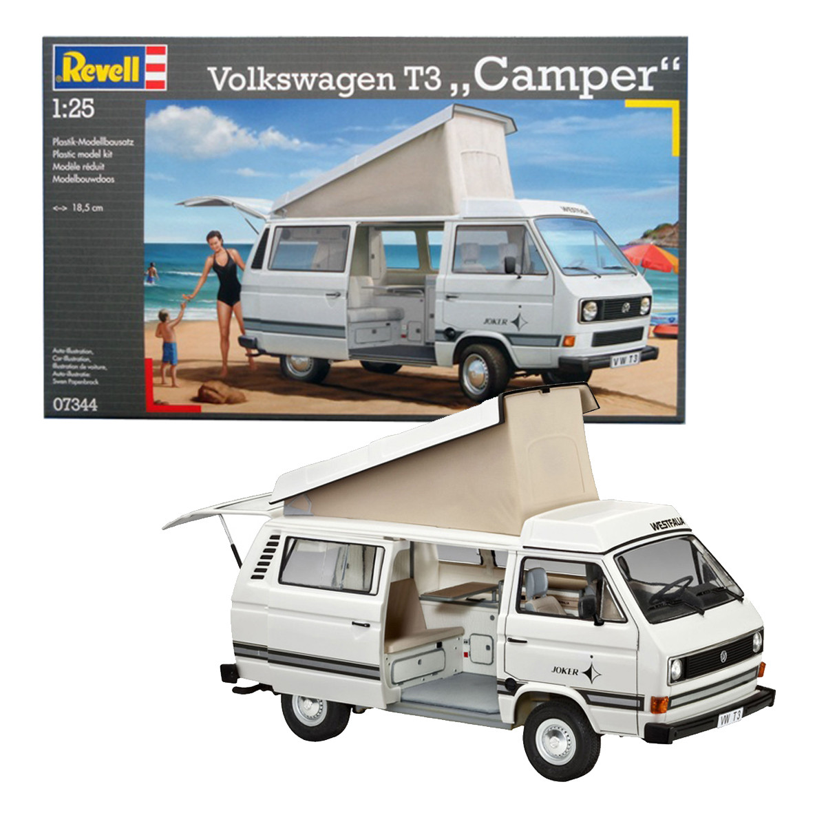 Volkswagen Revell T1 Camper Grey Campervan Model Kit - Highly Detailed ...