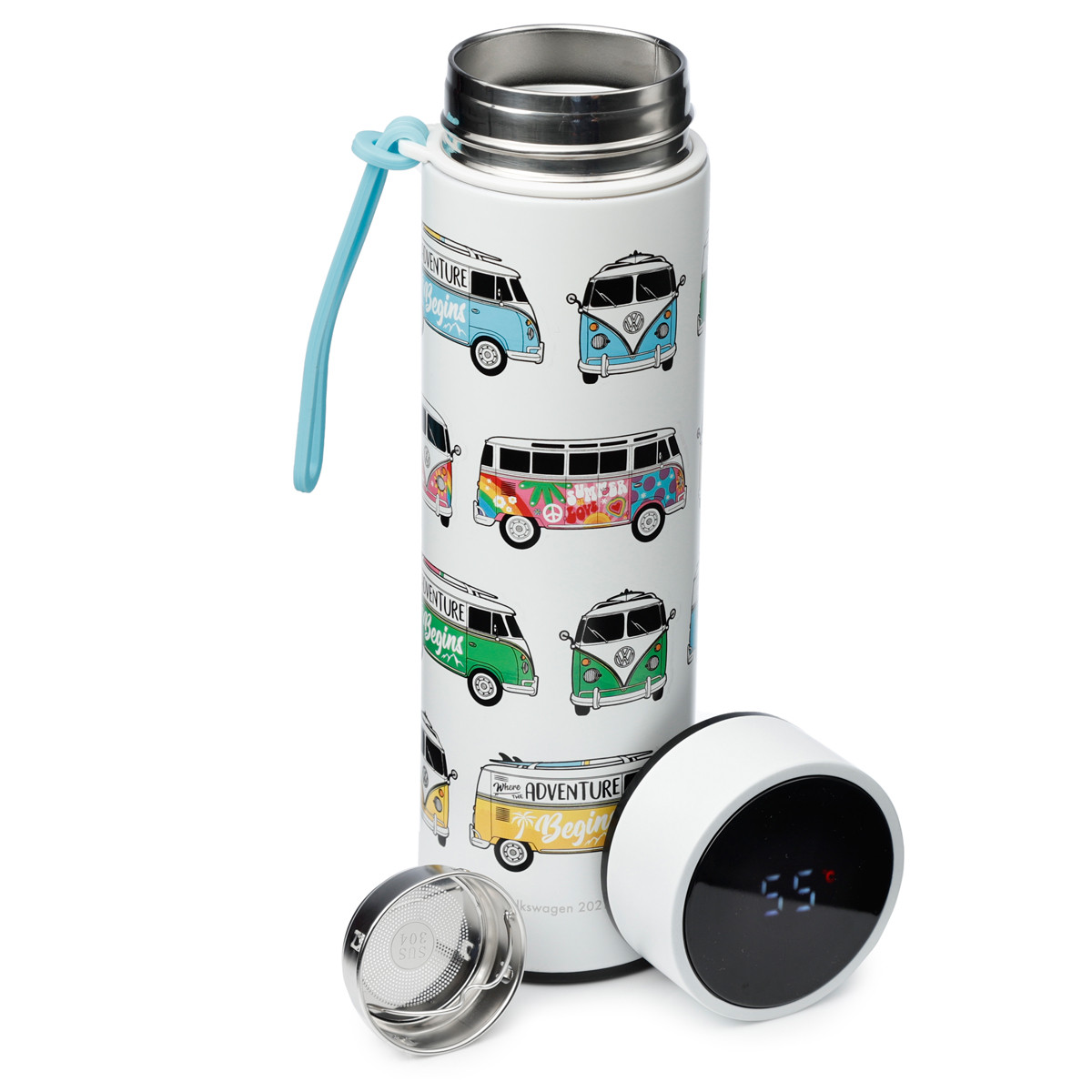 Volkswagen Multi Campervan Digital Thermometer Insulated Drinks Flask ...