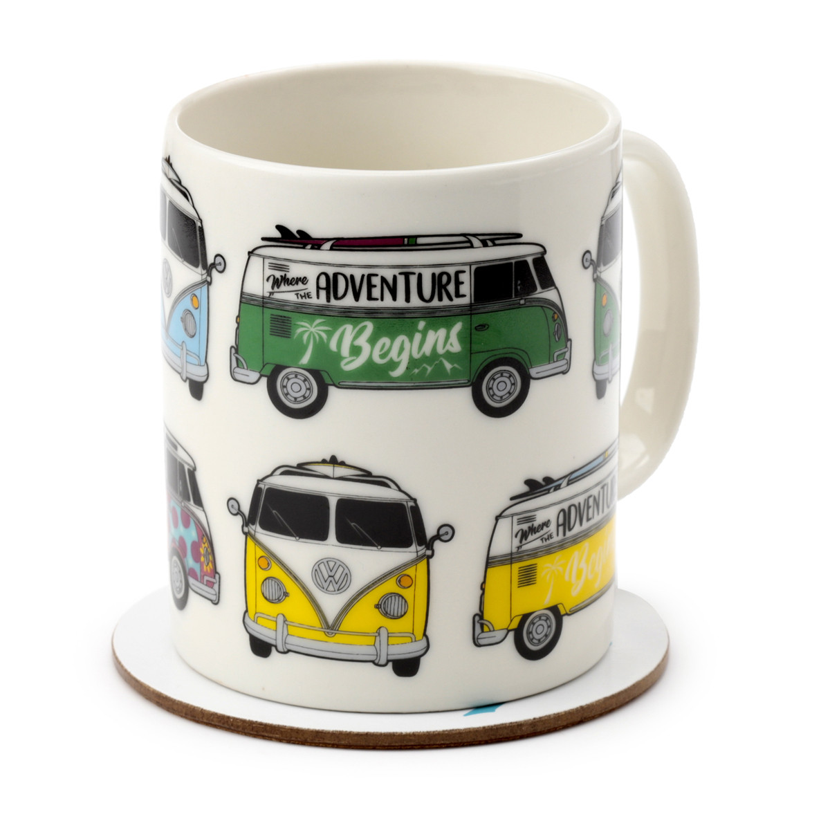 Volkswagen Campervan Porcelain Mug and Coaster Set - Complete Your ...