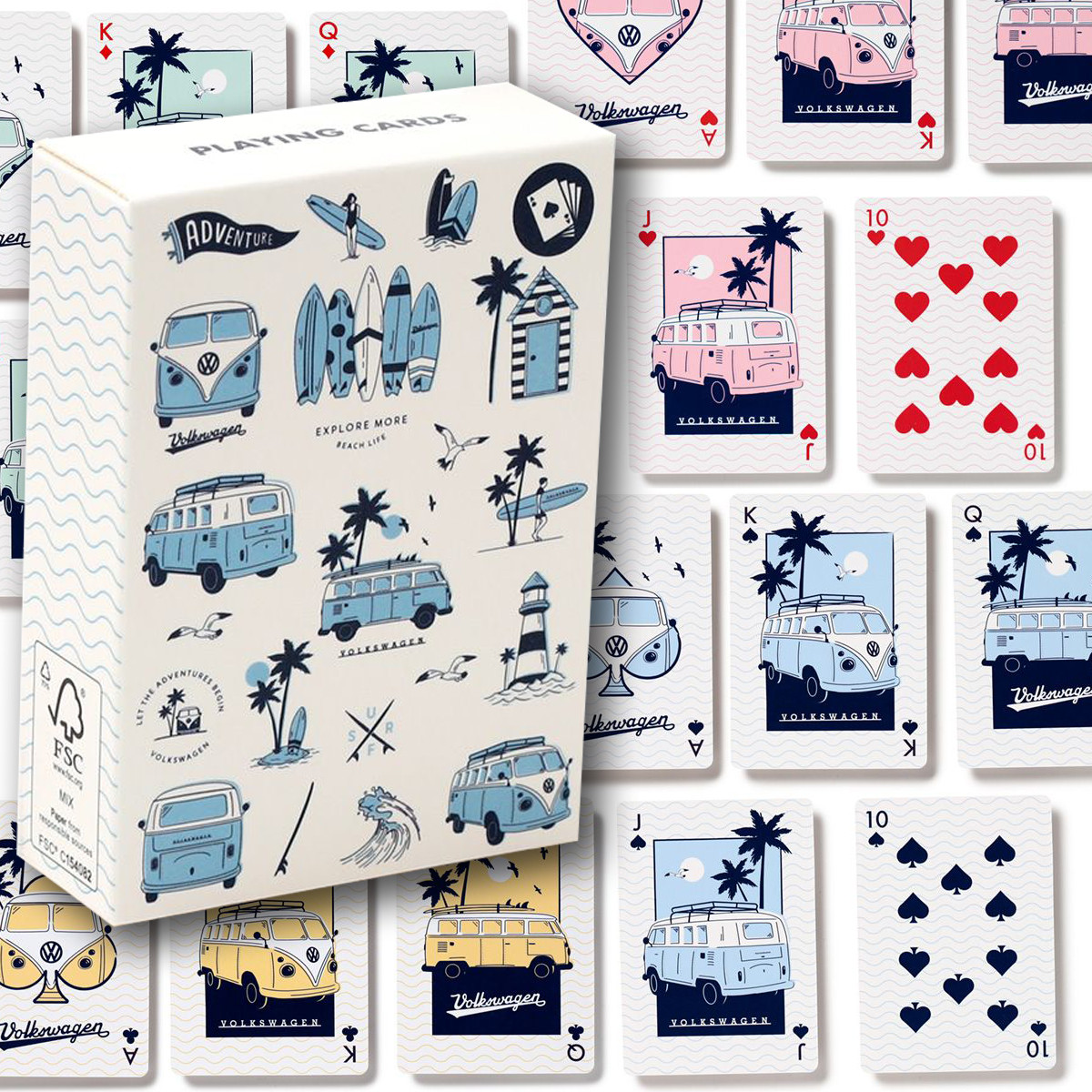 Volkswagen Campervan Playing Cards - CamperVan Gift Limited