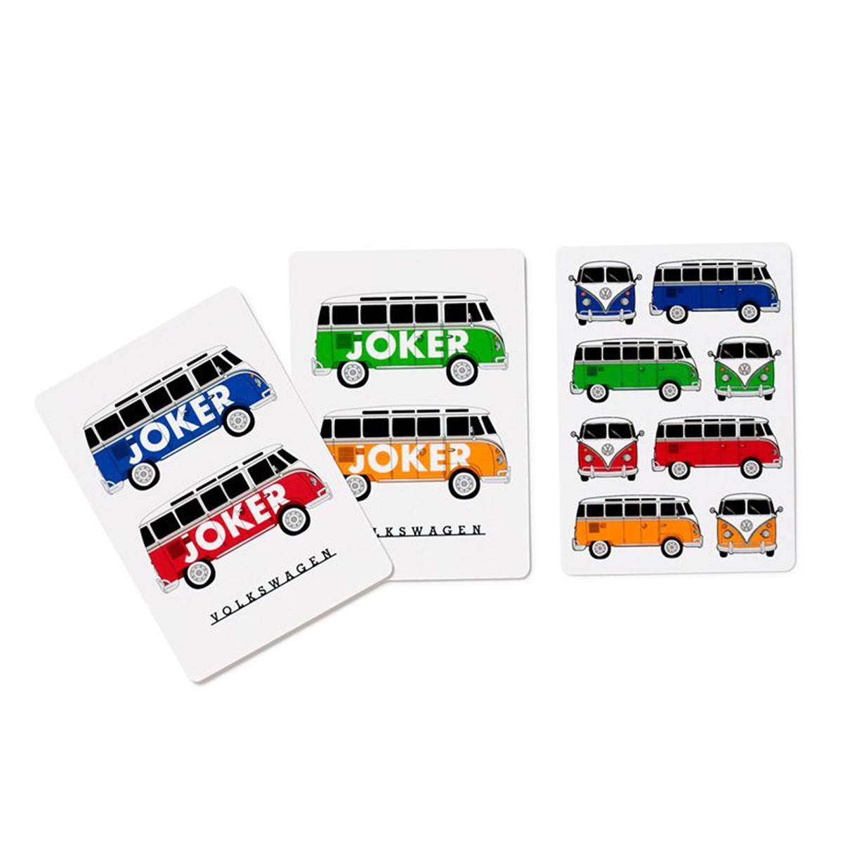 Volkswagen Campervan Quad Coloured Playing Cards - Shuffle up and Deal ...