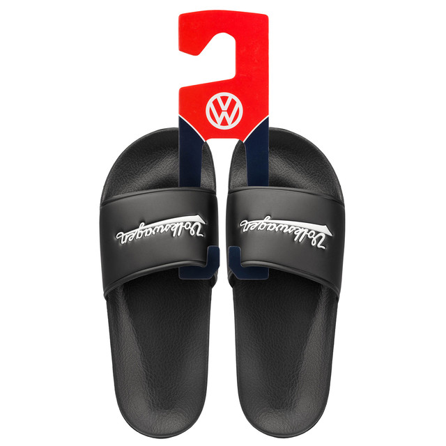 Volkswagen Campervan Black Slider Flip Flops - Essential Beachwear