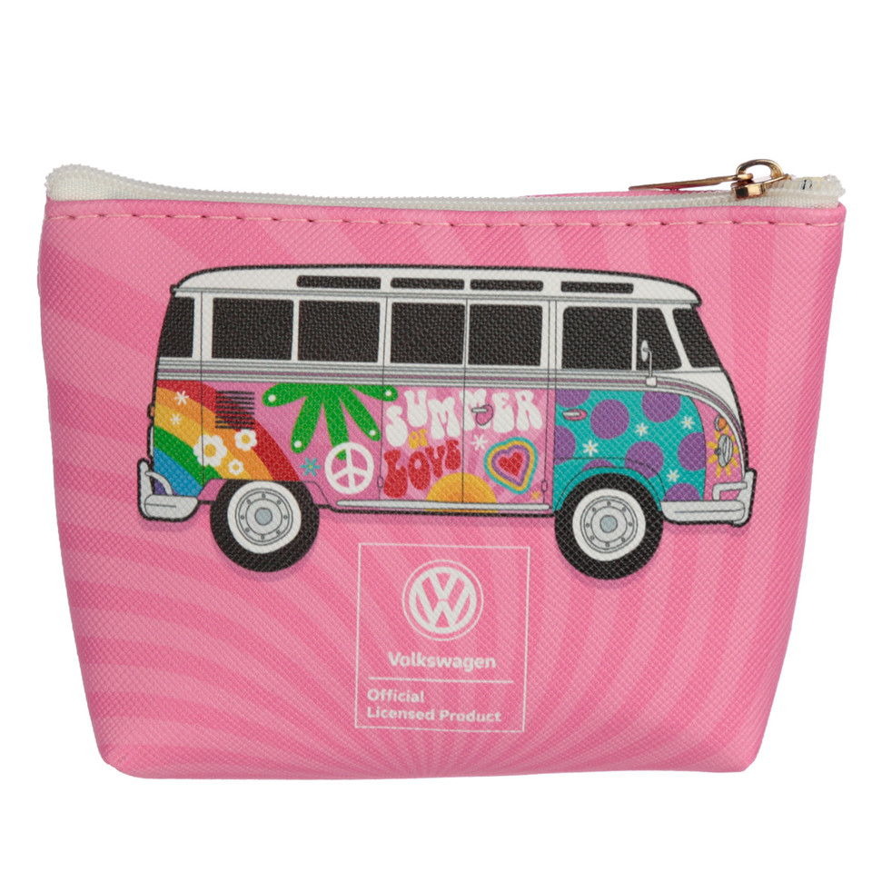 Volkswagen Campervan Summer Love PVC Coin Purse - Keep Your Money Safe