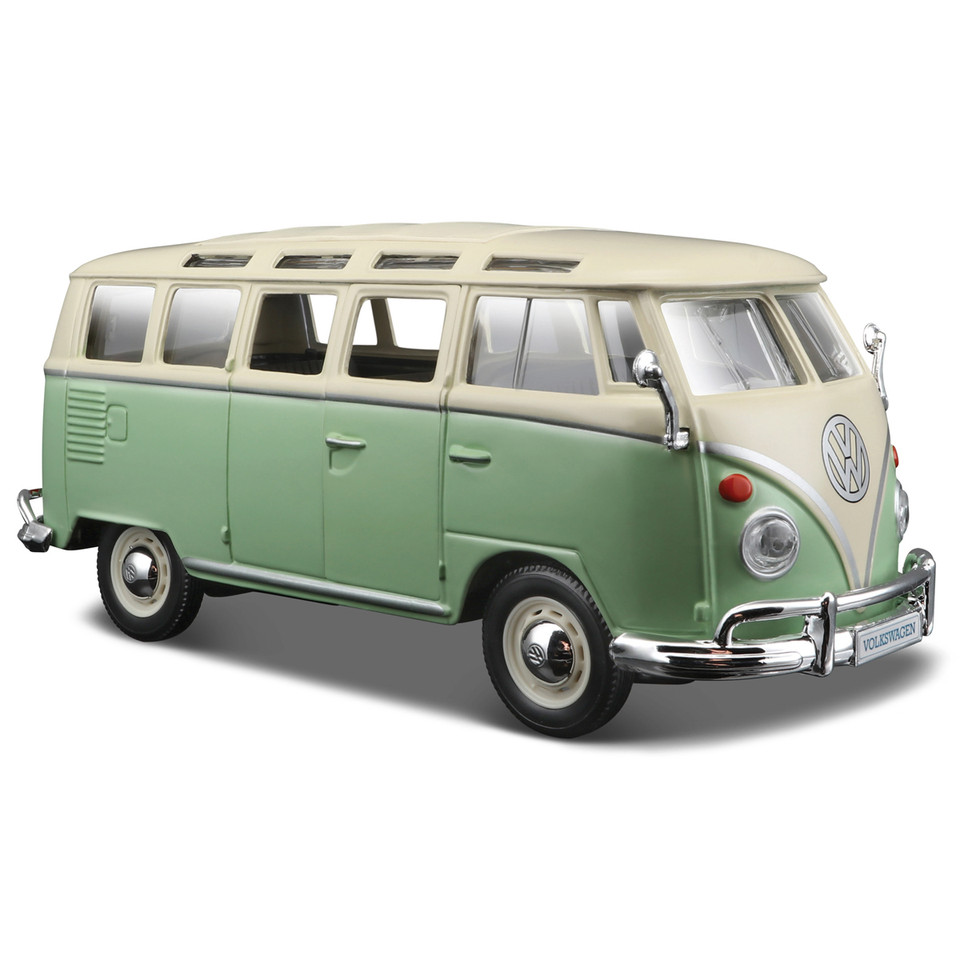 Volkswagen Green and White Samba Diecast Campervan