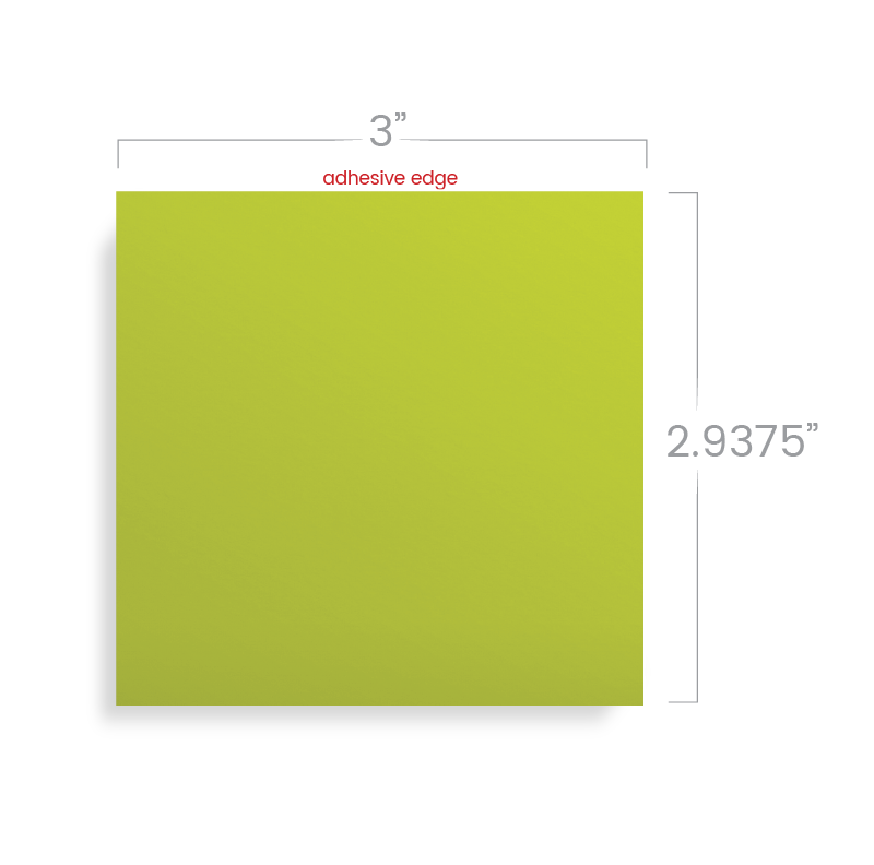 sticky note pad green