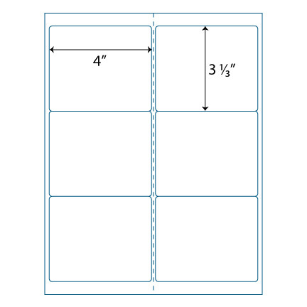 Shipping Labels - 3-1/3" x 4 " | 10-up