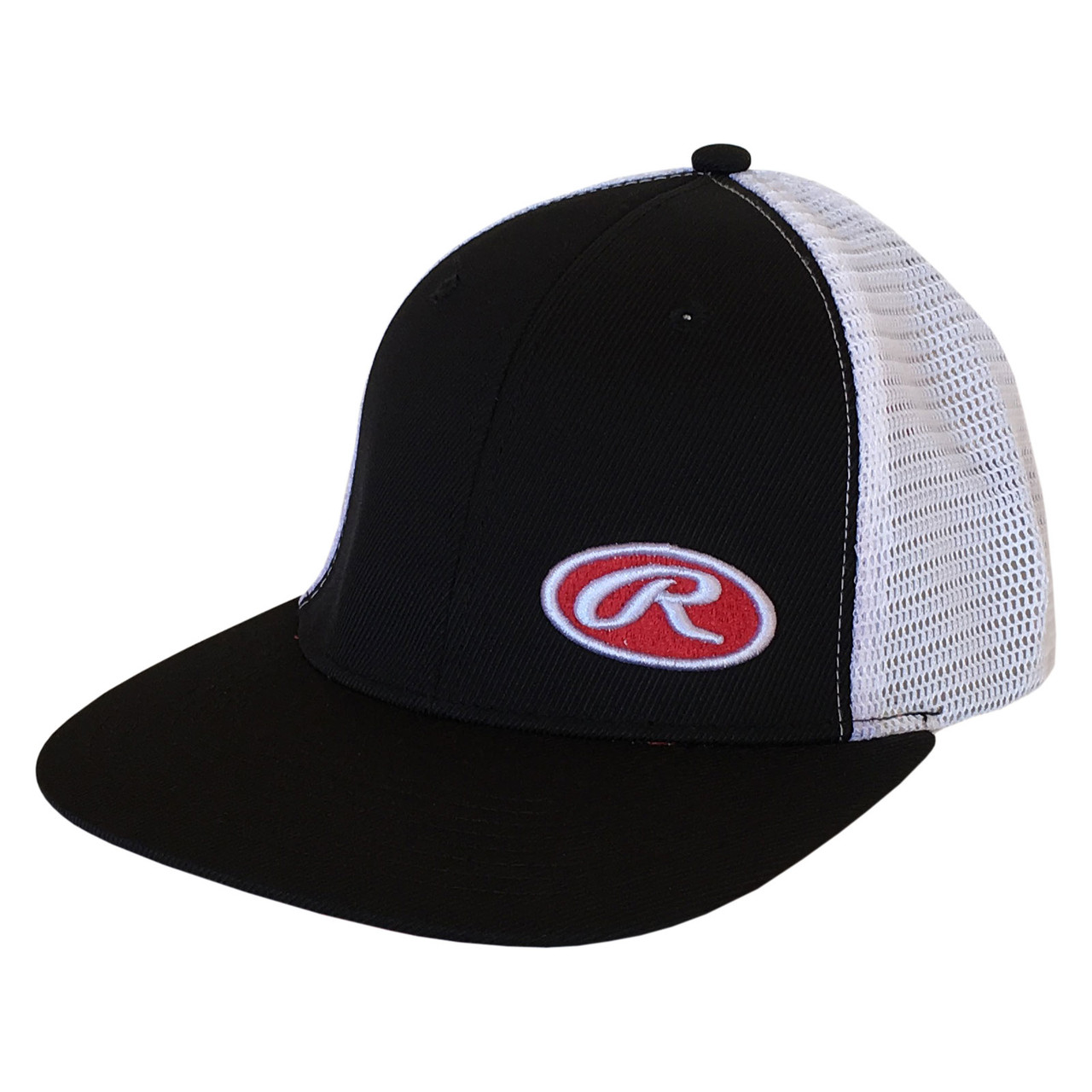 Rawlings Offset Logo Flexfit Baseball/Softball Trucker Hat ...