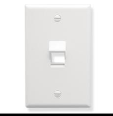 Faceplate- Angled- 1-gang- 1-port- White