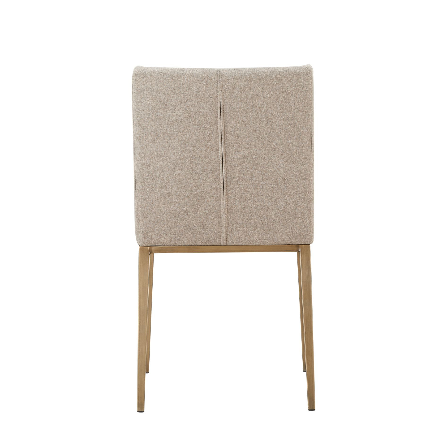 Modrest Mimi - Contemporary Beige + Brass Dining Chair (Set of 2 ...