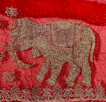 First Lady Net + Silk Wrapper ELE-RED with Blouse Piece - Aaron ...