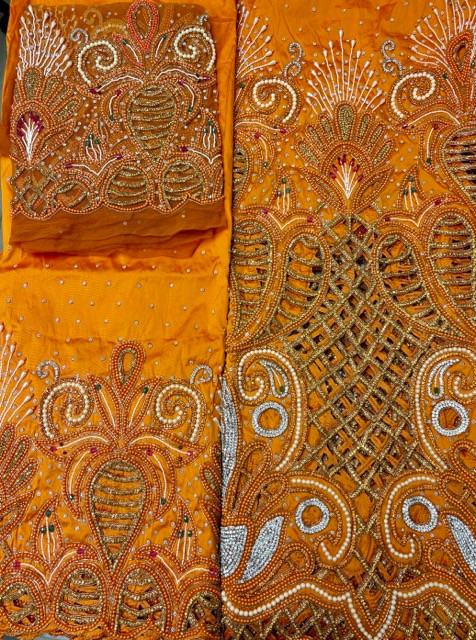 First Lady Net + Silk Wrapper 15 Orange - Aaron International
