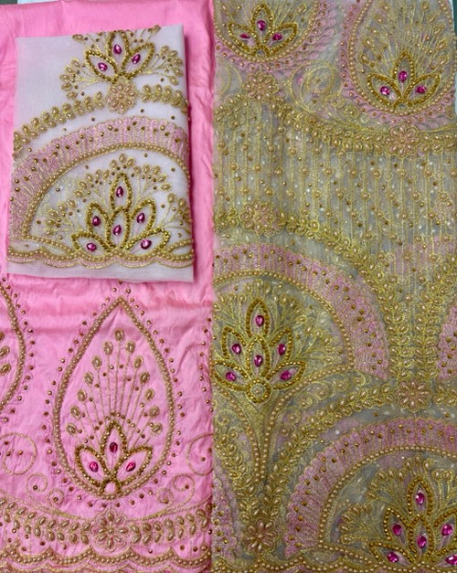 Net + Silk Wrapper 216 (Pink) - Aaron International