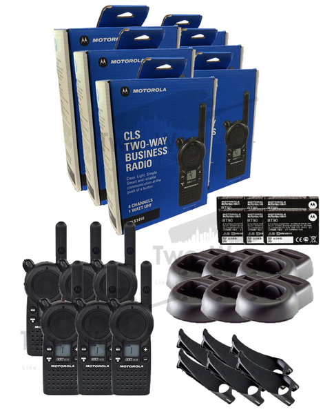 Motorola CLS1410 Business Two Way Radio 6-Pack | Two-Way City