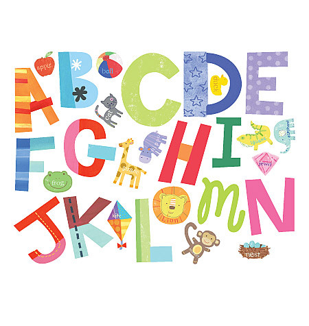 Wallies Alphabet Fun Wall Play Stickers - Alphabet Wall Stickers