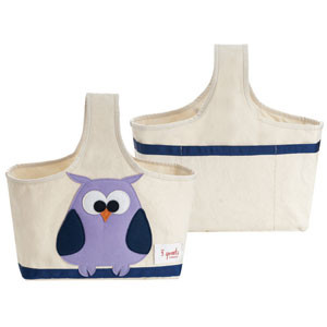 3 Sprouts Storage Caddy - Owl - Fabric Storage
