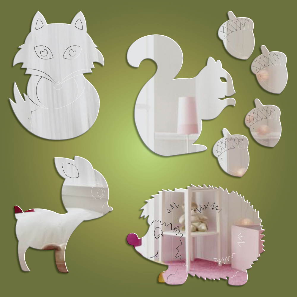 Childrens Mirrors - Woodland Animals Mirror Bundle - Exclusive to Dotty ...