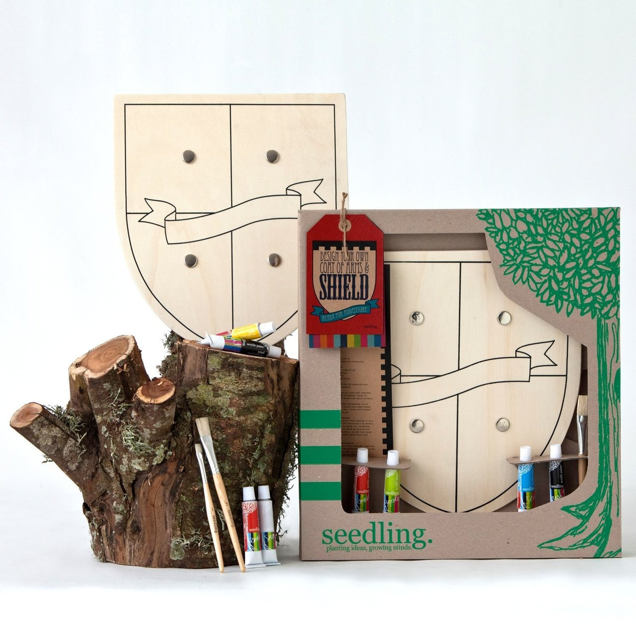 Design Your Own Coat of Arms & Wooden Shield - Seedling