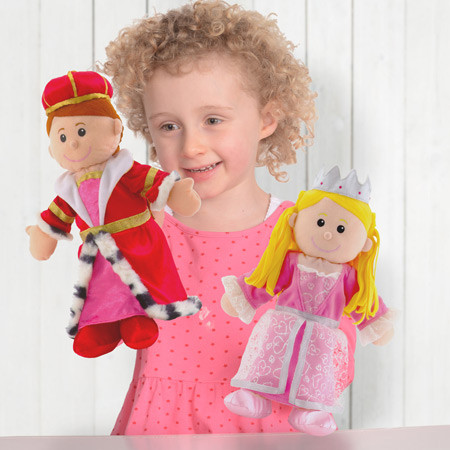 Royalty Hand Puppets - King, Queen, Prince, Princess - Fiesta Crafts ...