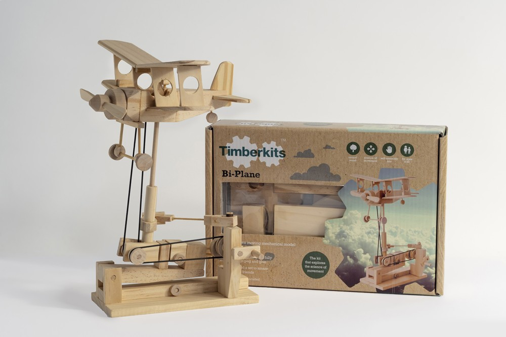 TimberKits - Bi-Plane - Wooden Model Craft Kit
