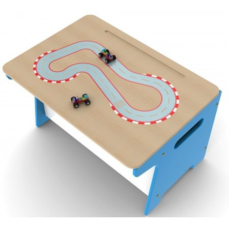 Race Track Toy Box and Desk - Millhouse - Childrens Toy Boxes