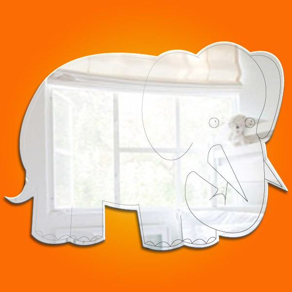 Childrens Mirrors - Jungle Elephant Mirror - Safe Acrylic from Mungai