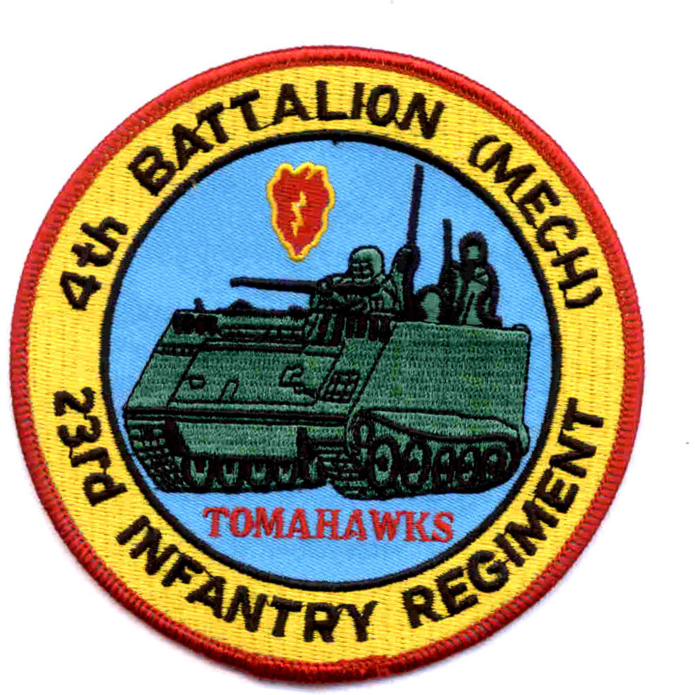 2nd Battalion 23rd Infantry Regiment Tomahawks Scroll Patch | Infantry ...