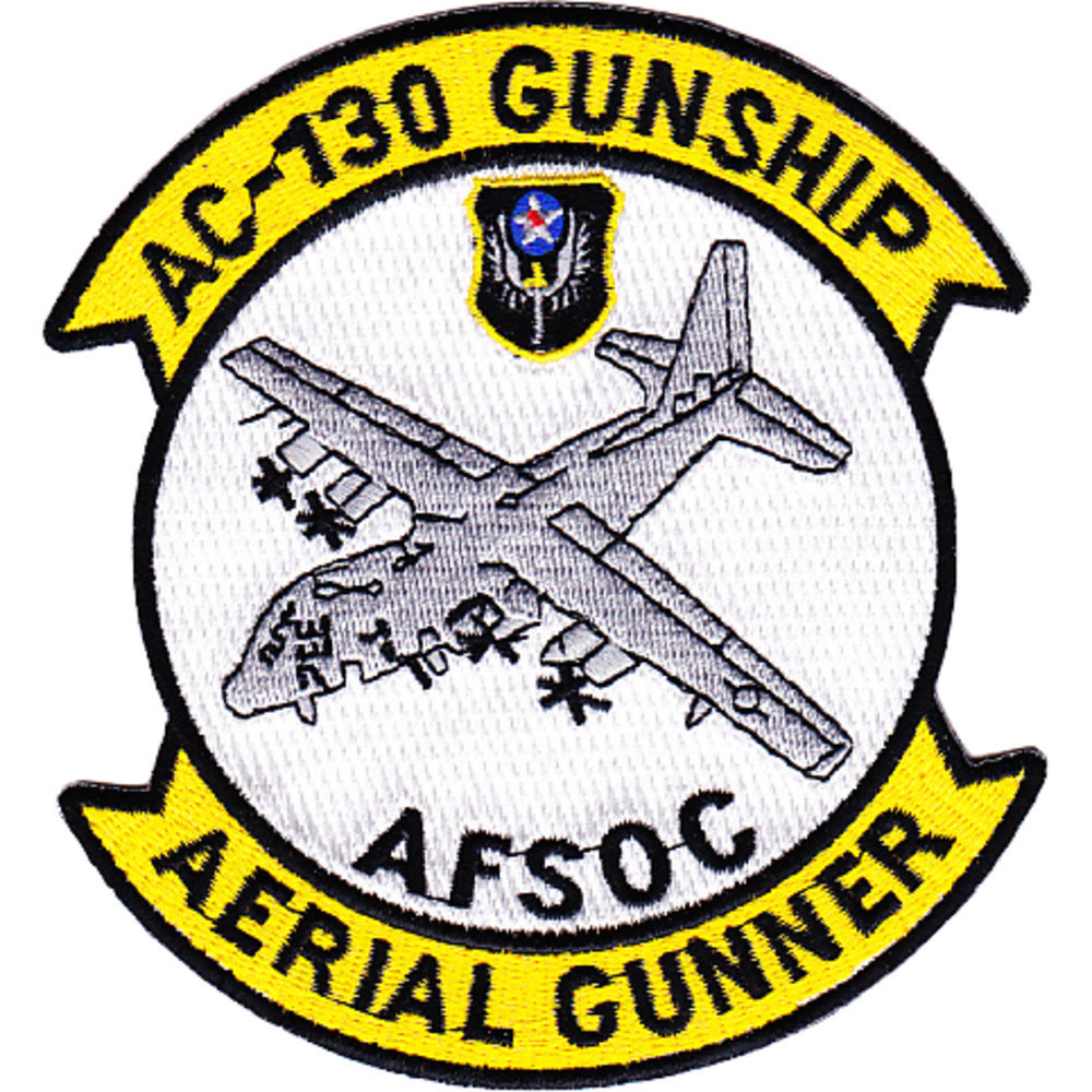 Lockheed AC-130 Gunship Patch AFSOC Fire Control Officer | Specialty ...