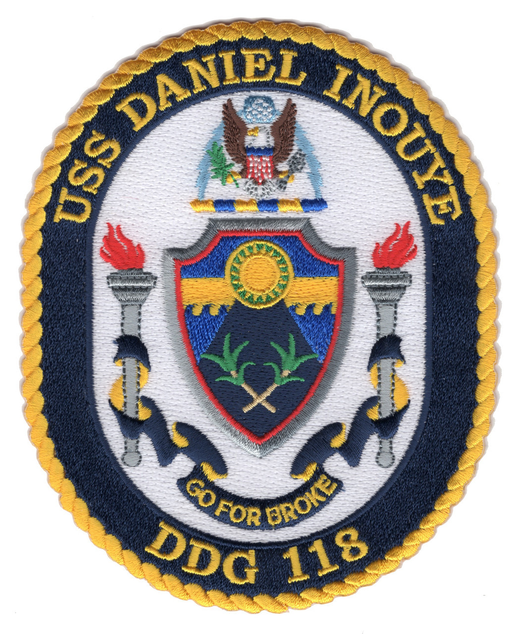 USS Daniel Inouye DDG-118 Patch | Destroyer Patches | Navy Patches ...