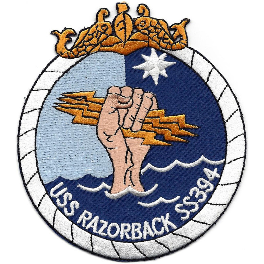 SS-394 USS Razorback Patch-Large | Submarine Patches | Navy Patches ...