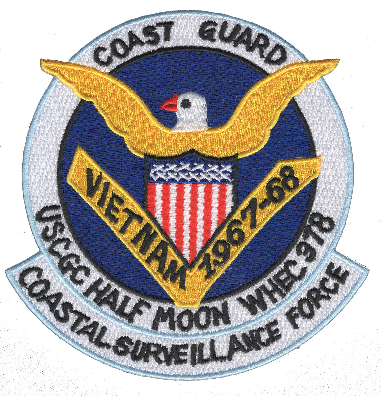 USCGC Half Moon WHEC-378 Vietnam 1967-68 US Coast Guard Patch | Coast ...