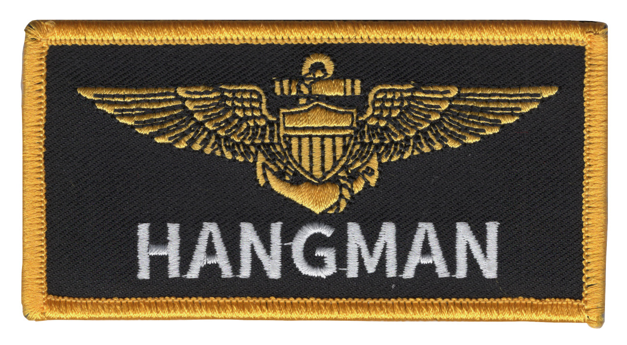 Hangman Name Tag Top Gun Halloween Hook and Loop Patch - Popular Patch