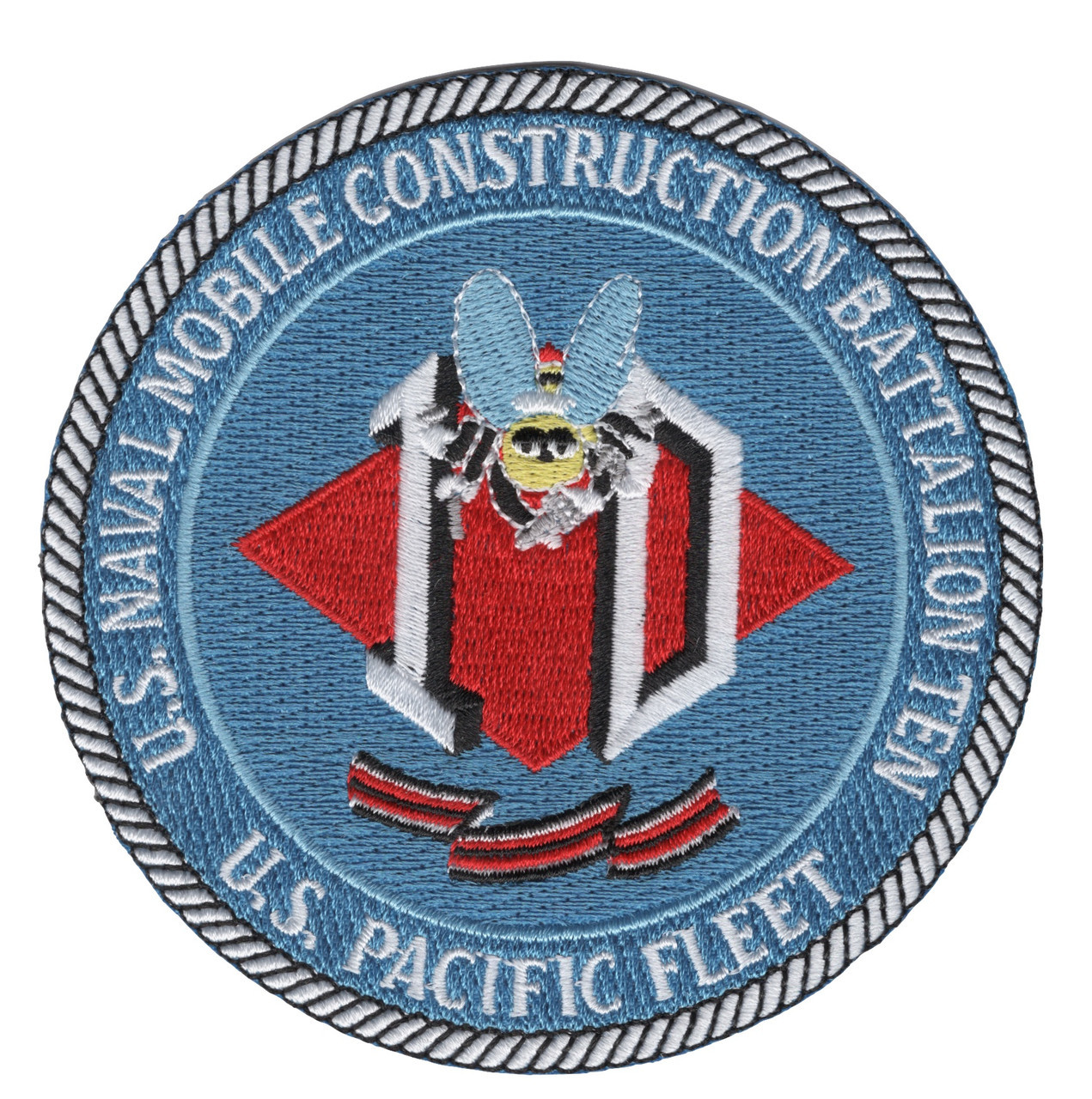10th Mobile Construction Battalion Patch Pacific Fleet | Seabee Patches ...