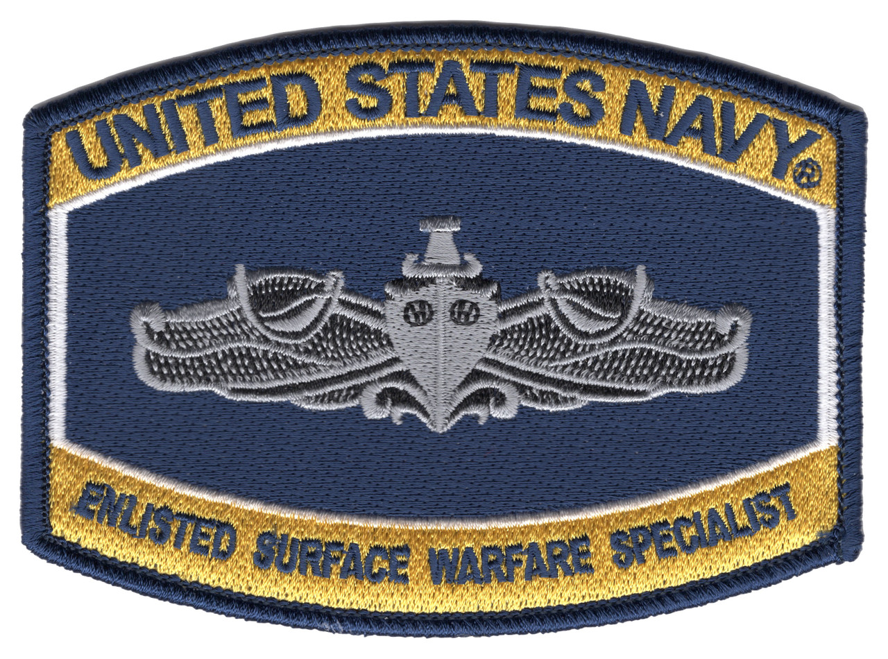 Navy Rating Enlisted Surface Warfare Specialist Patch | Specialty ...