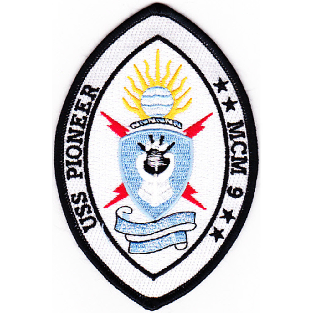 MCM-9 USS Pioneer Mine Countermeasures Ship Patch | Ship Patches | Navy ...