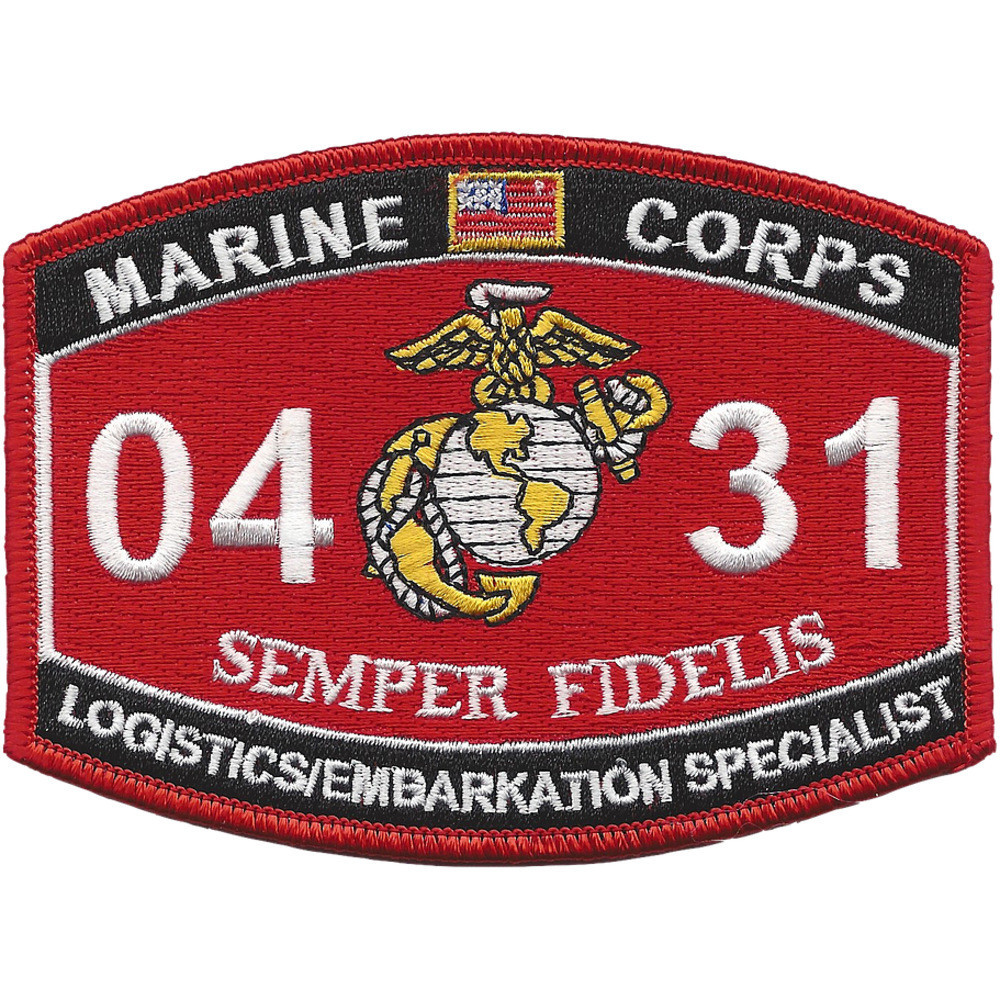 Marine MOS 0431 Logistics Embarkation Specialist Patch | MOS Patches ...