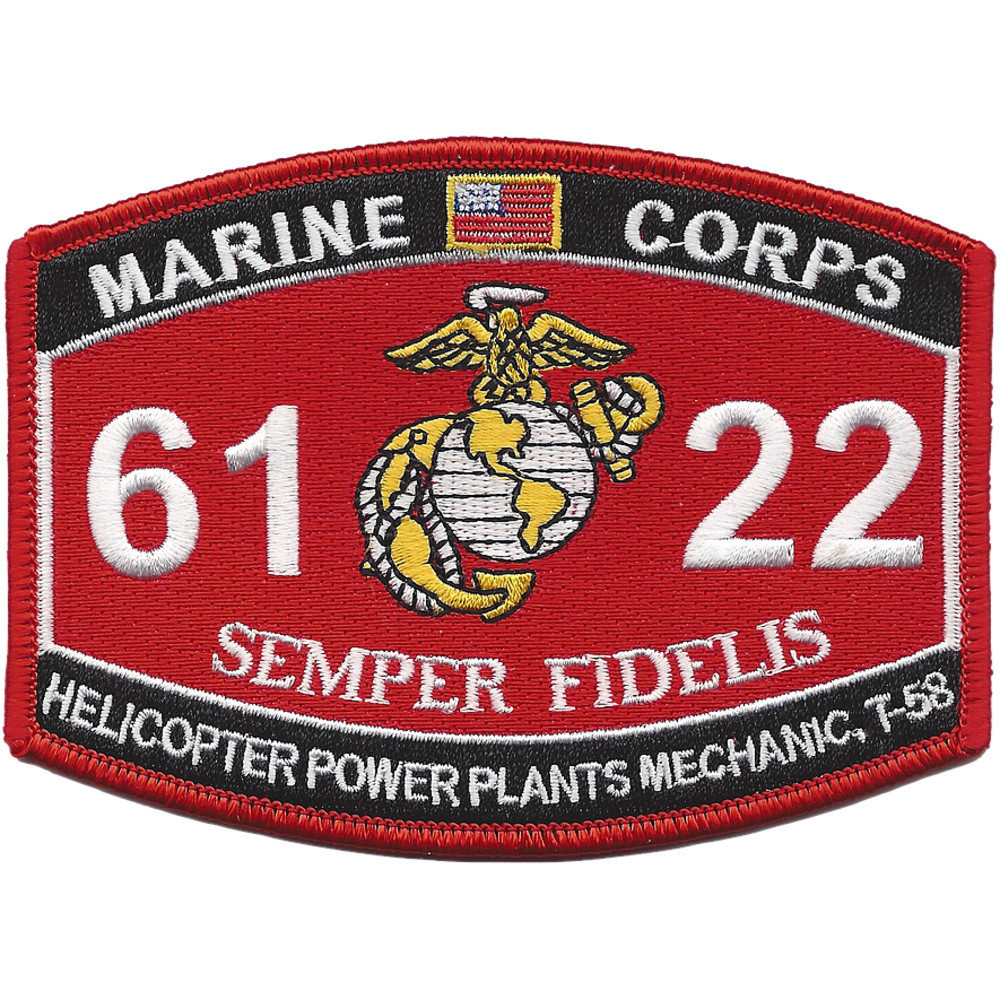 MOS 6122 Helicopter Power Plants Mechanics, T-58 Patch | MOS Patches ...