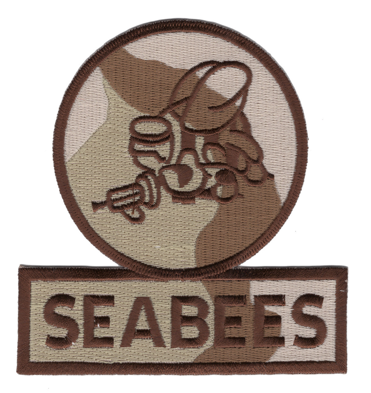Mobile Construction Battalion Seabees Patch Desert | Seabee Patches | Navy Patches | Popular Patch