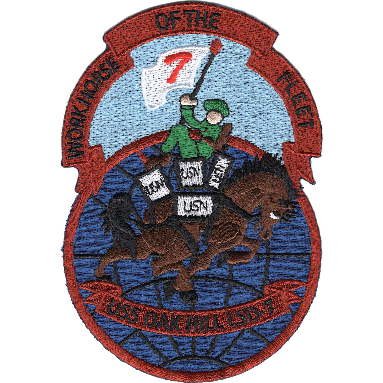 LSD-7 USS Oak Hill Patch | Amphibious Ship Patches | Navy Patches ...