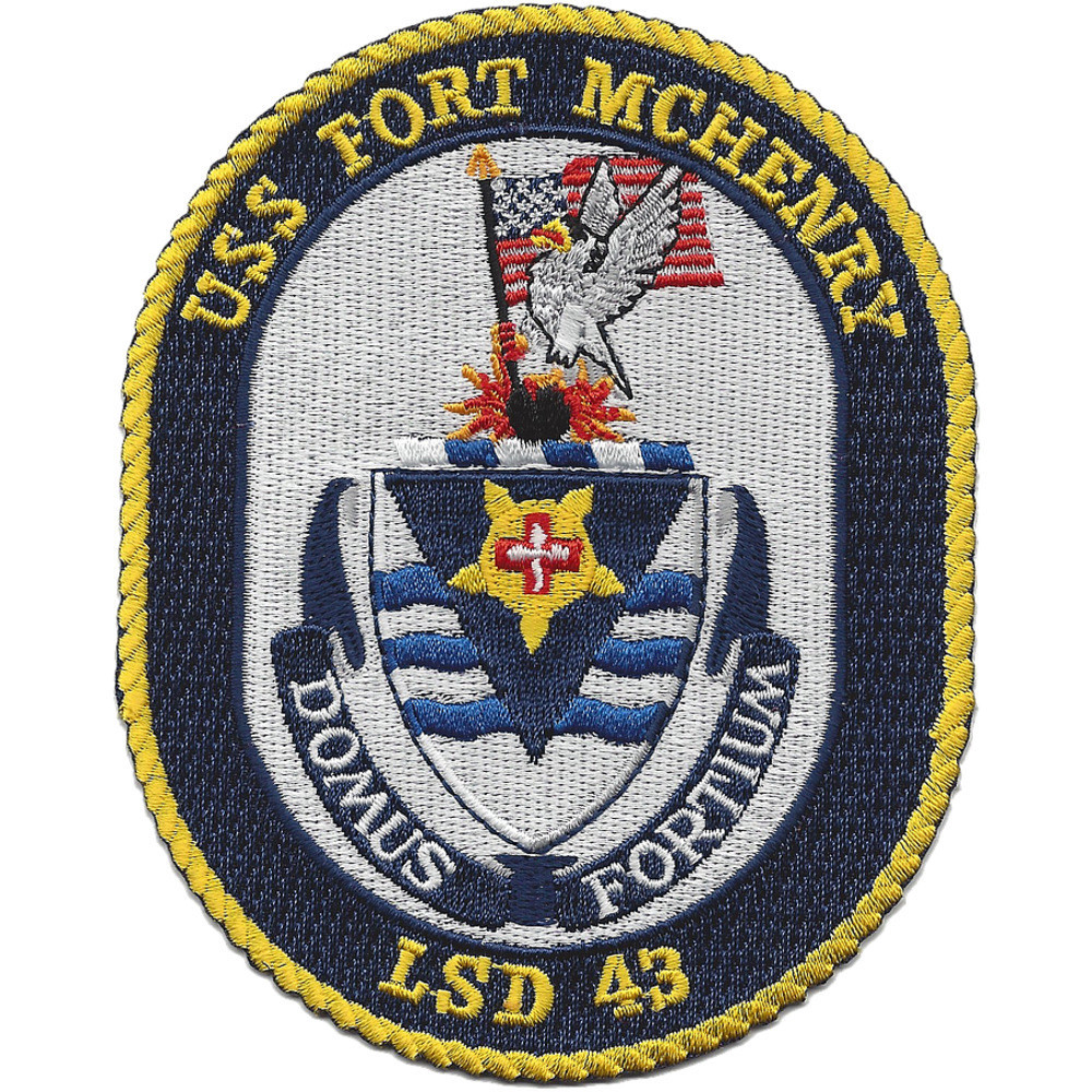 LSD-43 USS Fort McHenry Patch | Amphibious Ship Patches | Navy Patches ...