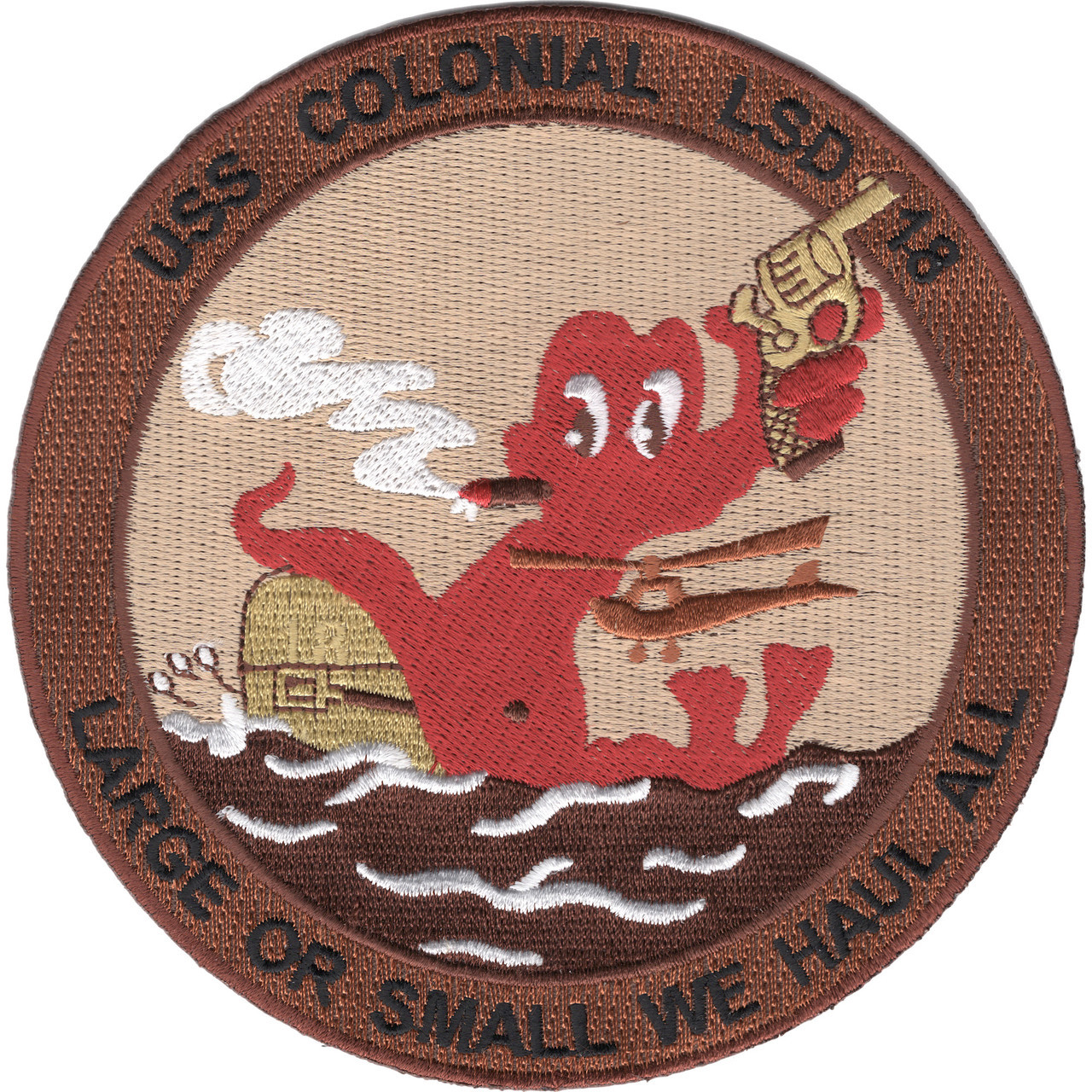 LSD-18 USS Colonial Patch | Amphibious Ship Patches | Navy Patches ...