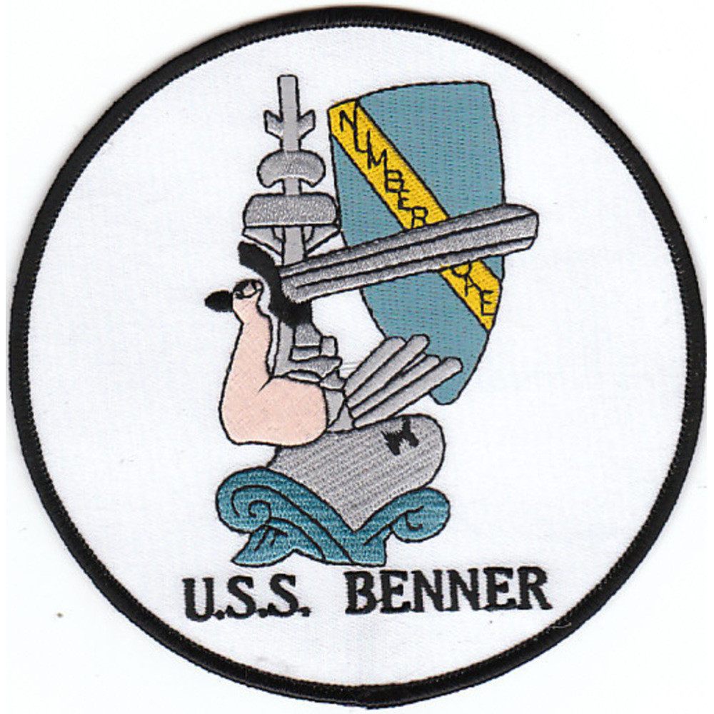 DD-807 A USS Benner Patch - Version A | Destroyer Patches | Navy ...