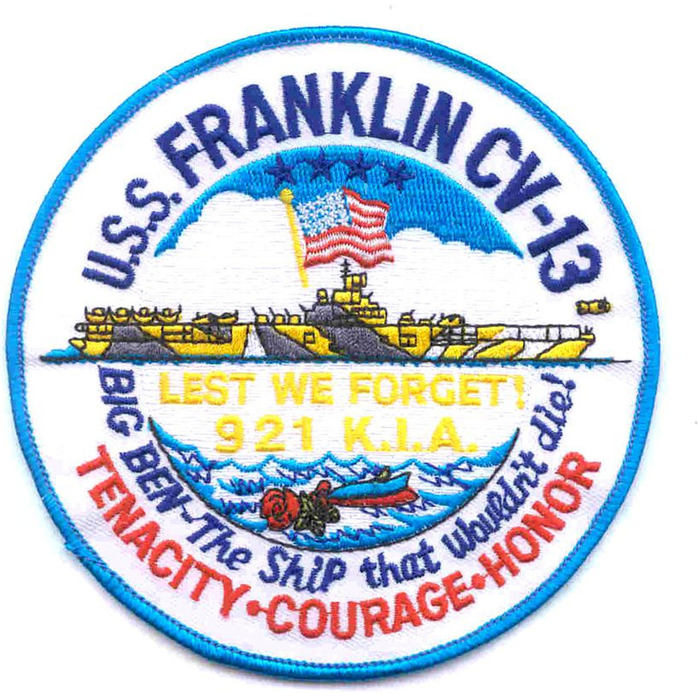 CV-13 USS Franklin Patch Small | Aircraft Carrier Patches | Navy ...