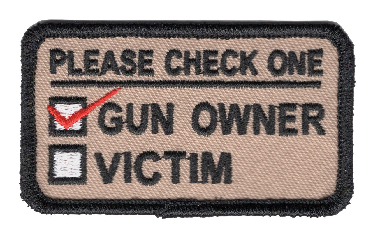 Gun Owner Or Victim Patch | Gun Patches | Popular Patch