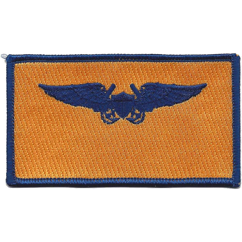 Aviation Pilot Weapon Officer Gold Wings Blue Patch | Squadron Patches ...