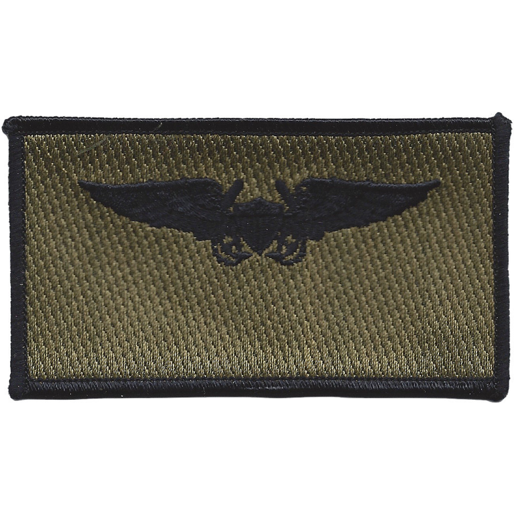 Aviation Pilot Weapon Officer Black Wings OD Patch | Squadron Patches ...