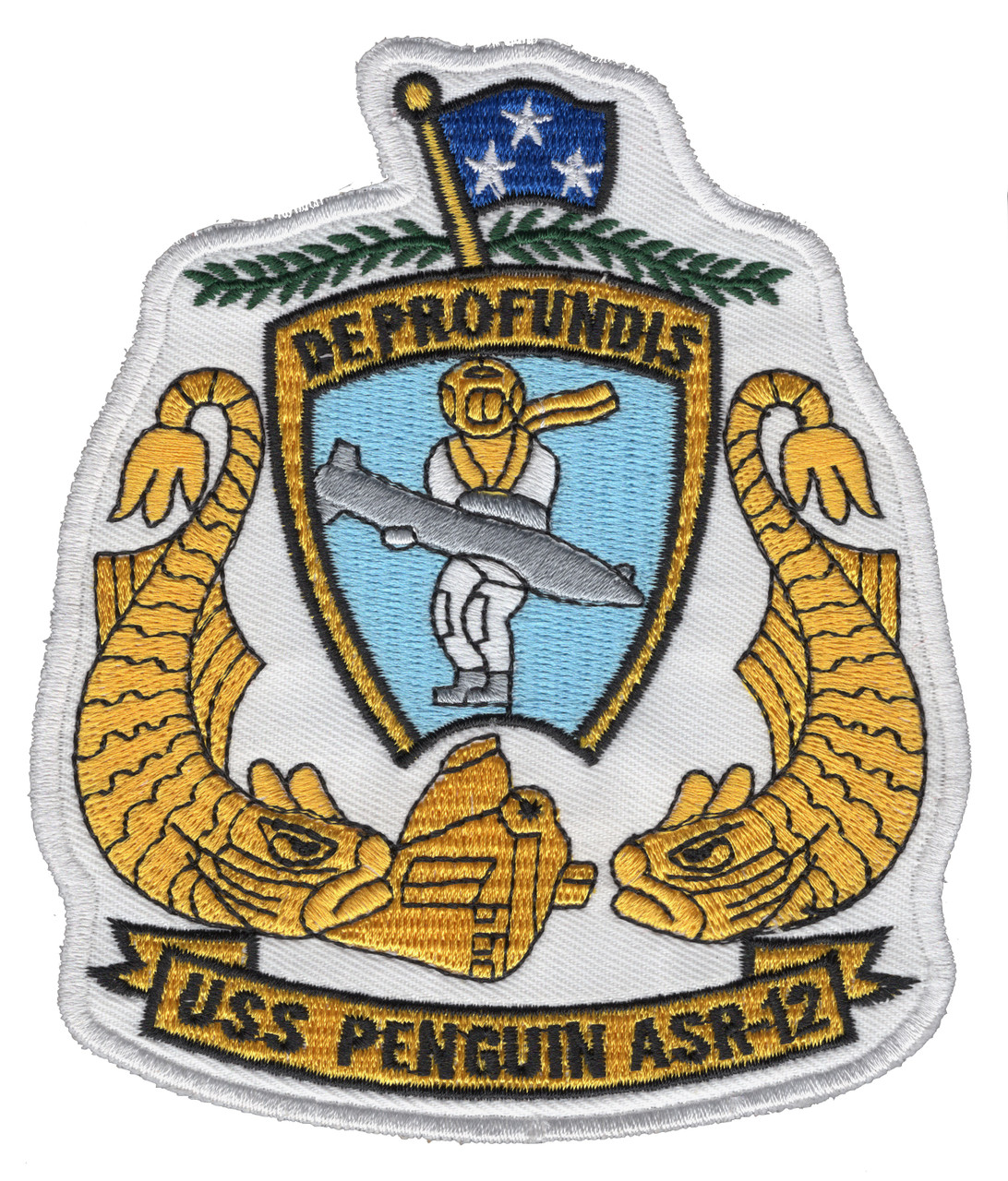 ASR-12 USS Penguin Submarine Rescue Patch | Auxiliary Ship Patches ...