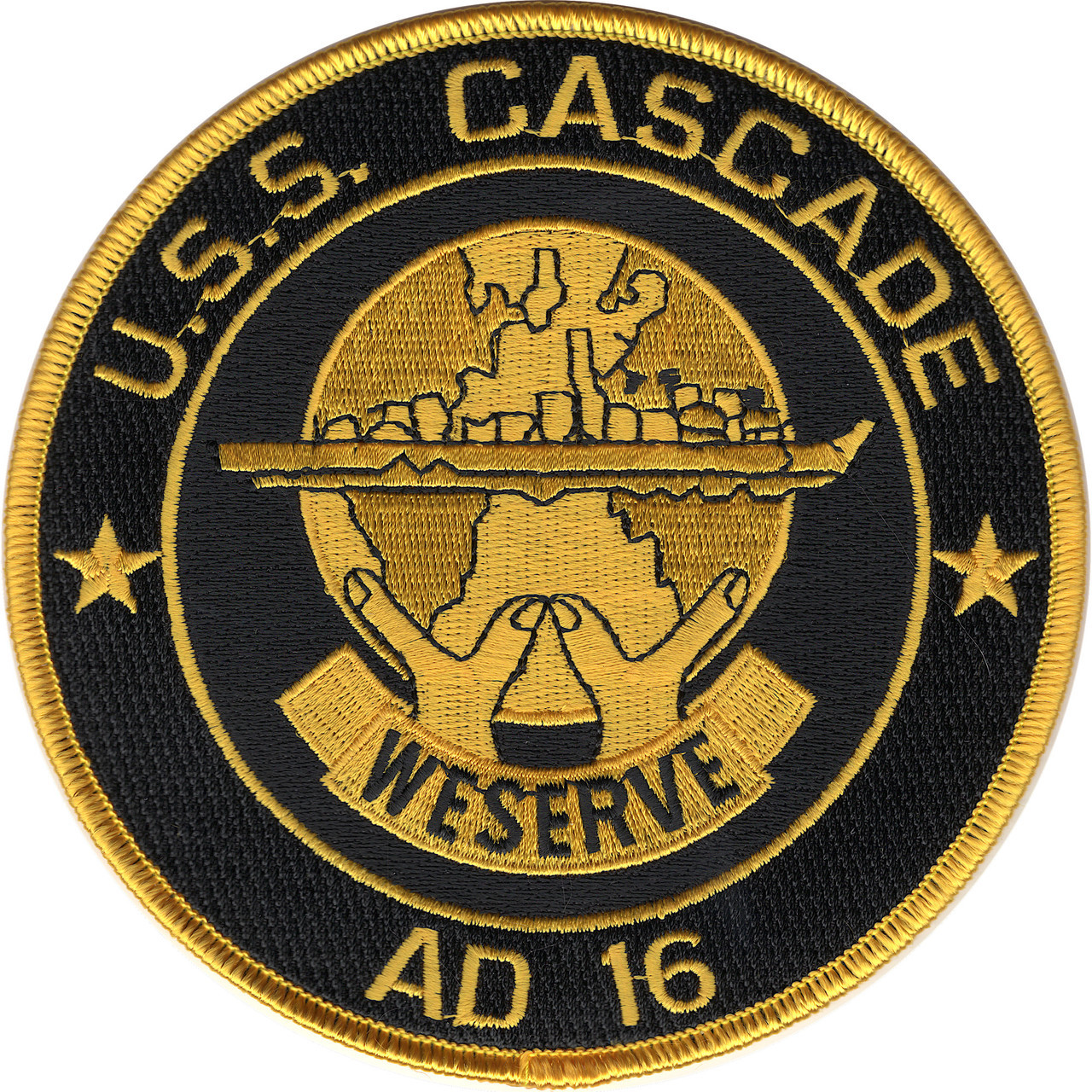 AD-16 USS Cascade Patch | Auxiliary Ship Patches | Navy Patches ...